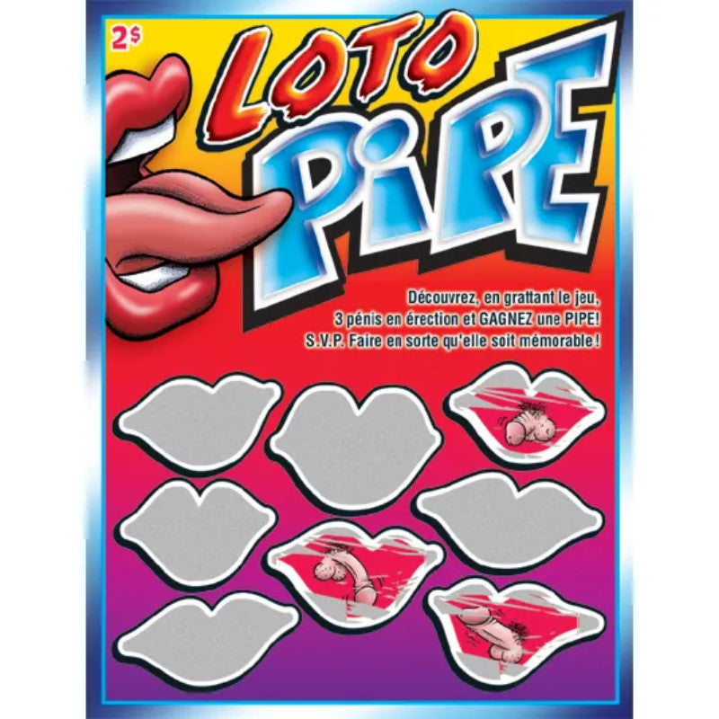 Carte à gratter Loto Pipe – LILOU PLAISIR